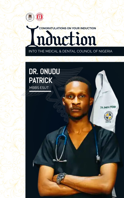 MEDICAL INDUCTION JOTTER FRONT AND BACK COVER Template | PosterMyWall