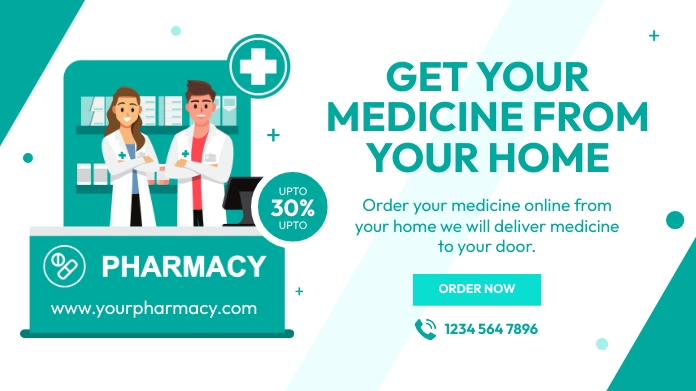 Medical Pharmacy Twitter post Template | PosterMyWall