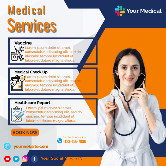 Medical Service Poster Template | PosterMyWall
