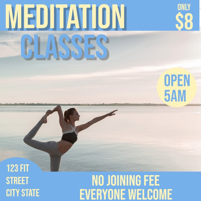MEDITATION CLASSES Template | PosterMyWall