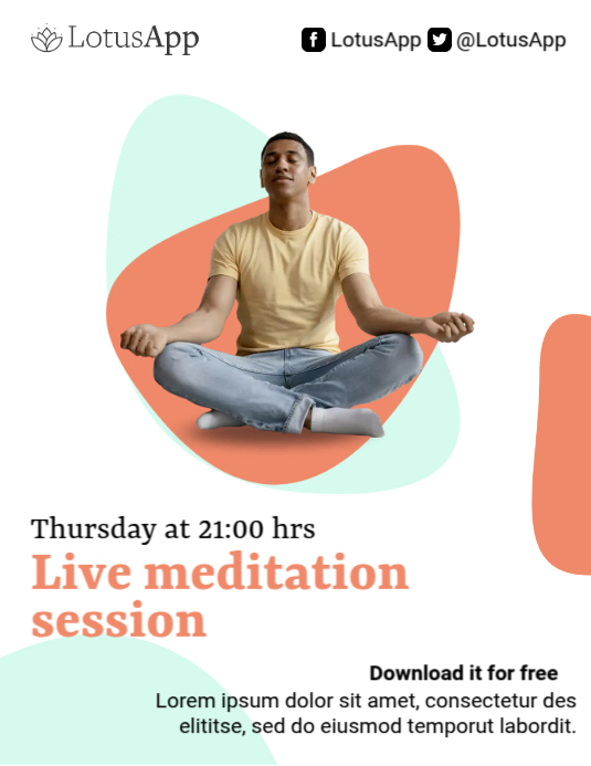 Meditation Session Template | PosterMyWall