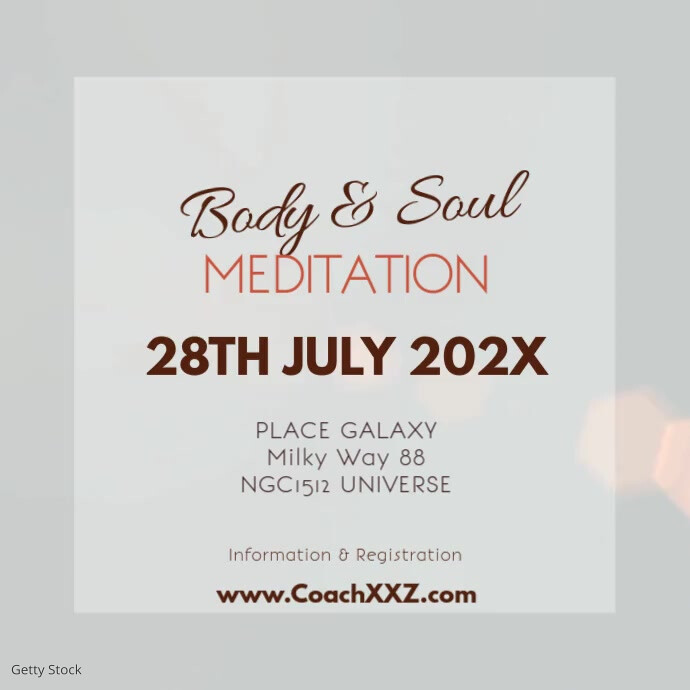 Meditation Workshop Yoga Spiritual Heaven Ad Template | PosterMyWall