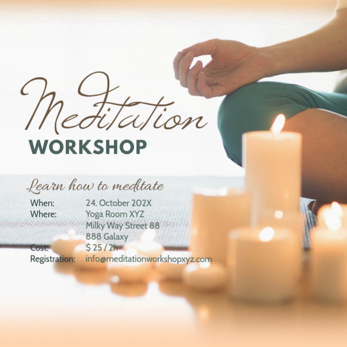 Copy of Meditation Yoga Spiritual Healing Mindset Ads | PosterMyWall