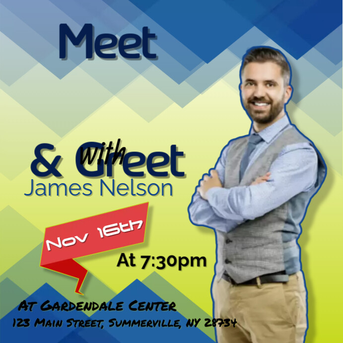 Meet & Gree Template | PosterMyWall