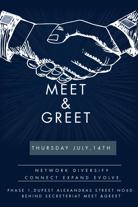 MEET & GREET Template | PosterMyWall