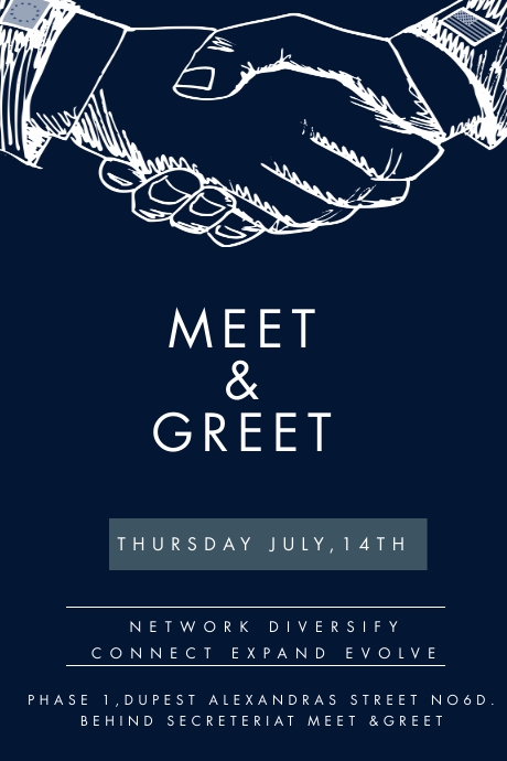 MEET & GREET Template | PosterMyWall