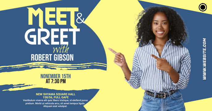 Copy of Meet & Greet Facebook Group Cover Photo | PosterMyWall