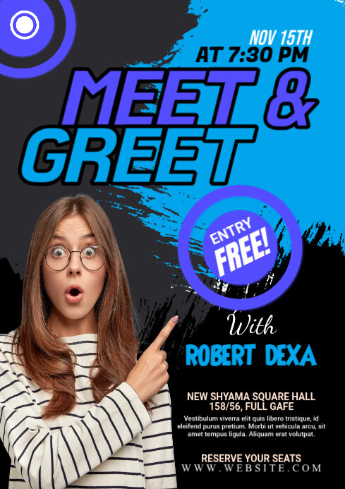 Meet & Greet Flyer Template | PosterMyWall