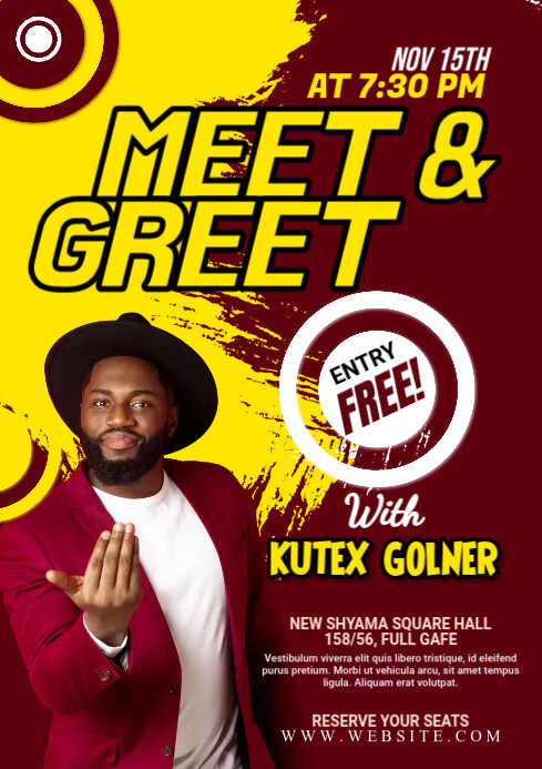 Meet & Greet Flyer Template | PosterMyWall
