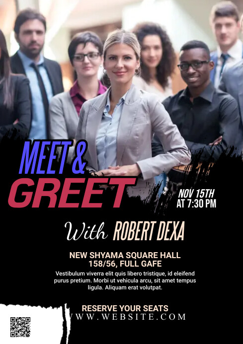 Meet & Greet Flyer Template | PosterMyWall
