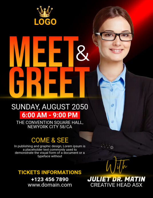Meet & Greet Flyer Template | PosterMyWall