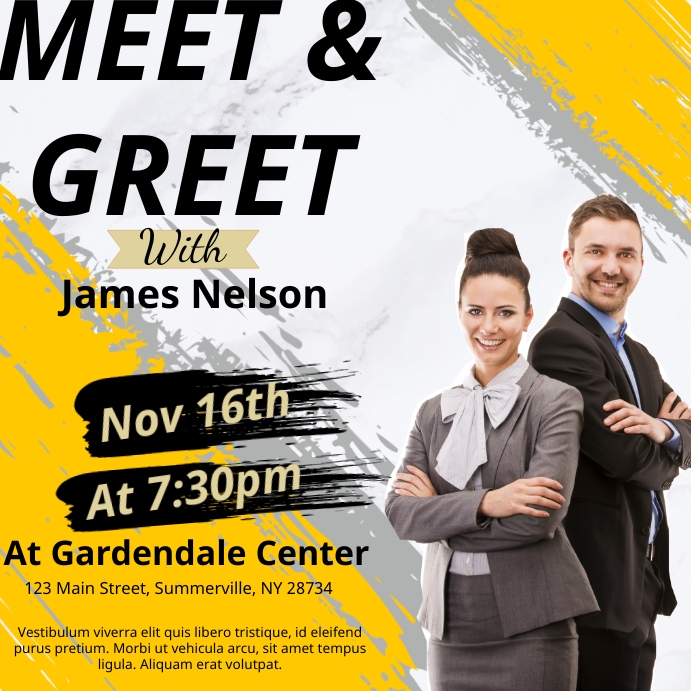 Meet & Greet Instagram Post Template | PosterMyWall