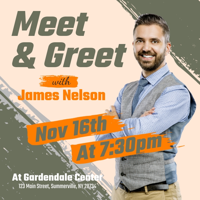 Meet & Greet Instagram Post Template | PosterMyWall