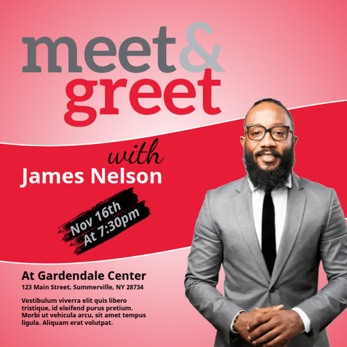 Meet & Greet Instagram Post Template | PosterMyWall