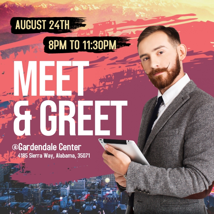 Meet & Greet Instagram Post Template | PosterMyWall