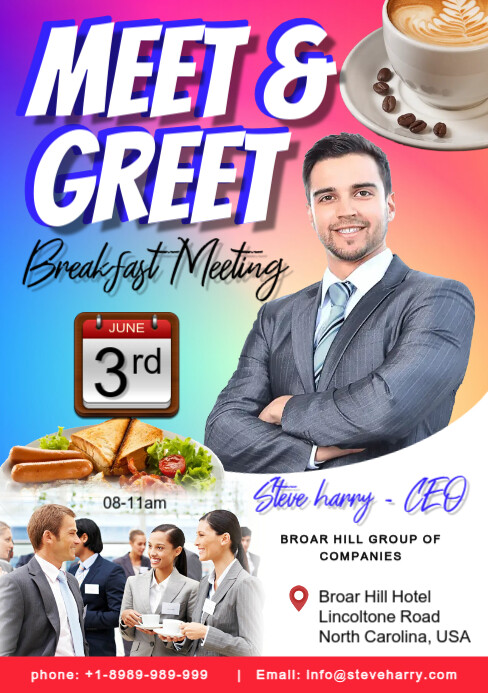 Copy of Meet & Greet meeting corporate Poster flyer | PosterMyWall