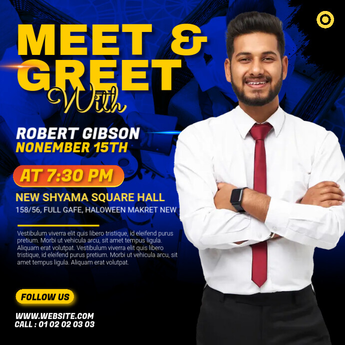 Meet & Greet Post Template | PosterMyWall