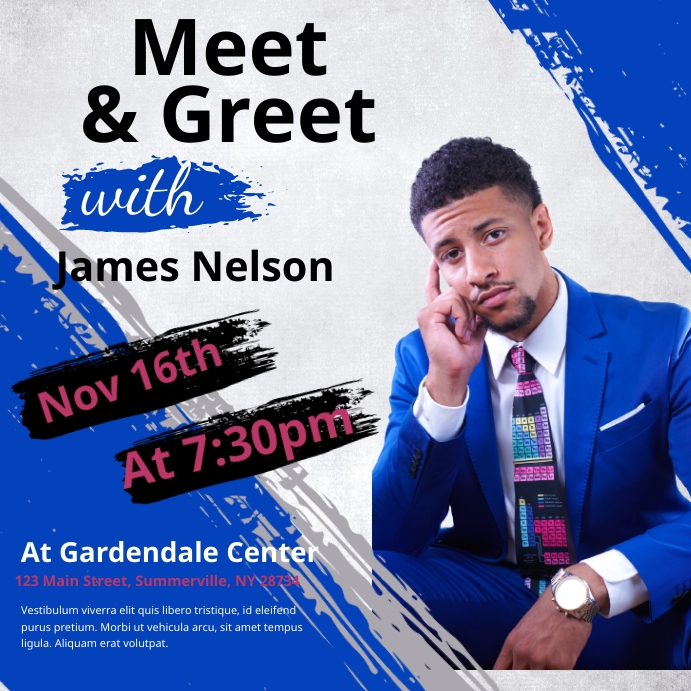 Copy of Meet & Greet poster template | PosterMyWall