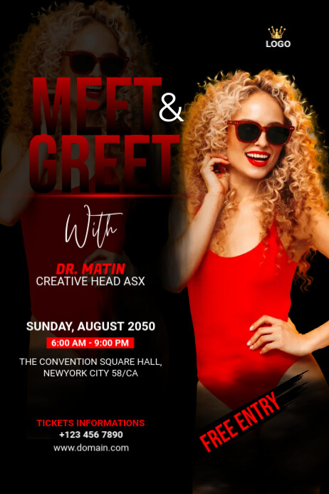 Copy of Meet & Greet Poster Template | PosterMyWall