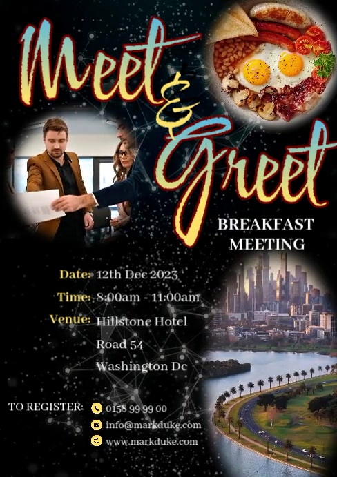 Meet & Greet Video Template | PosterMyWall