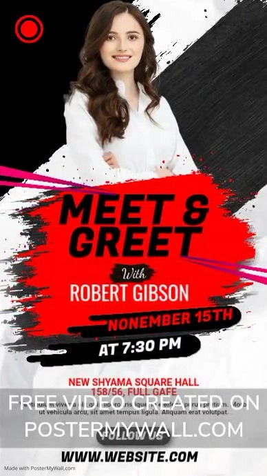 Copy of Meet & Greet WhatsApp Status | PosterMyWall