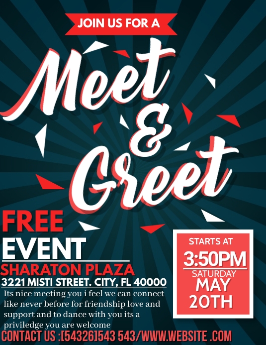 Copy of Meet and greet | PosterMyWall