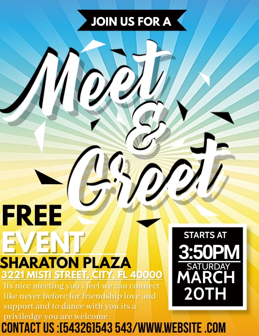 Copy of Meet and greet | PosterMyWall