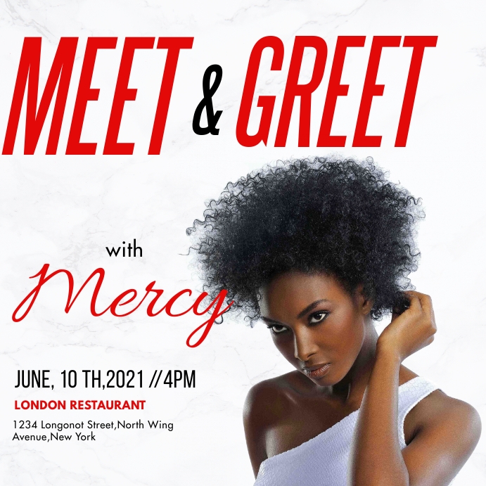 MEET AND GREET FLYER Template | PosterMyWall