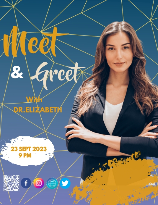 meet and greet GOLD Template | PosterMyWall