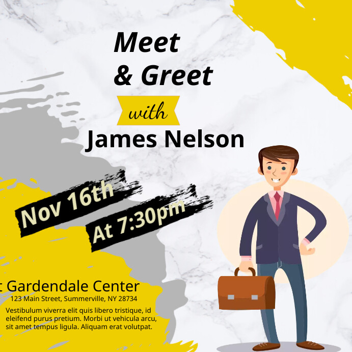 Meet and greet Instagram post Template | PosterMyWall