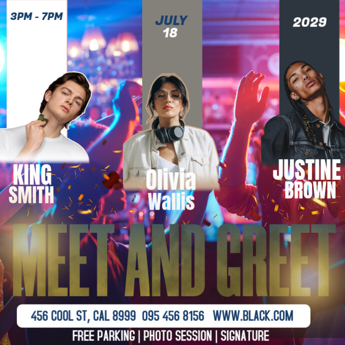Meet And Greet poster Template | PosterMyWall