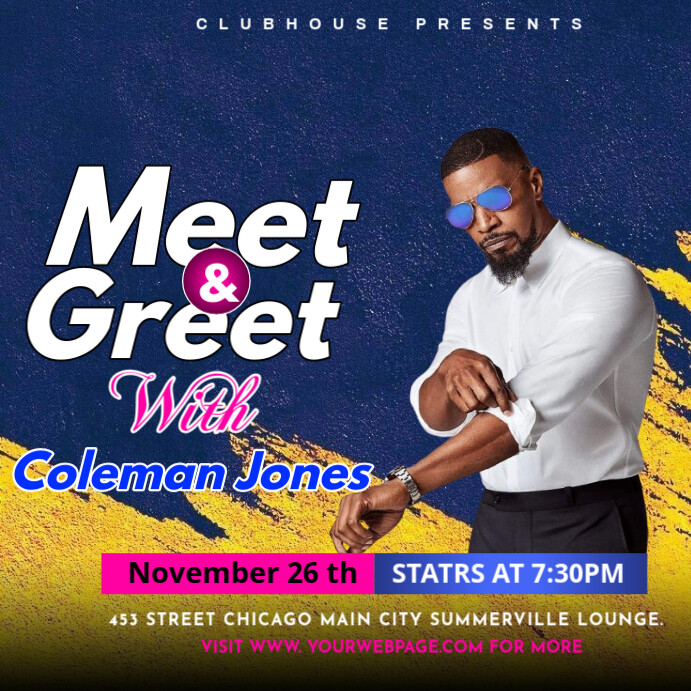 meet and greet posters Template | PosterMyWall