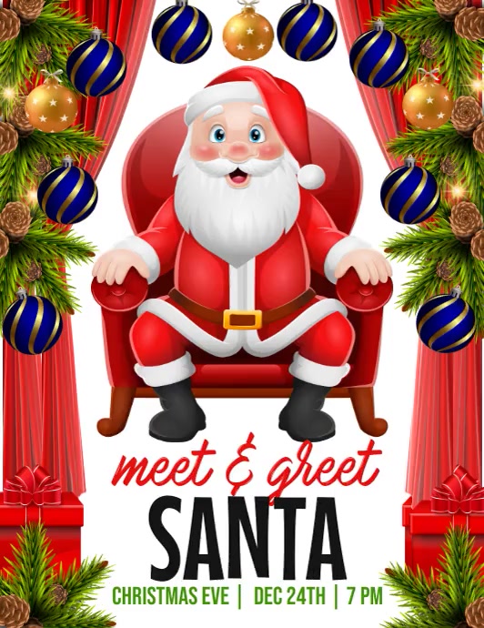 meet and greet santa video template | PosterMyWall