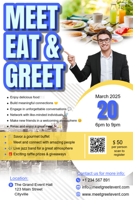 Copy of Meet Eat & Greet Event | PosterMyWall