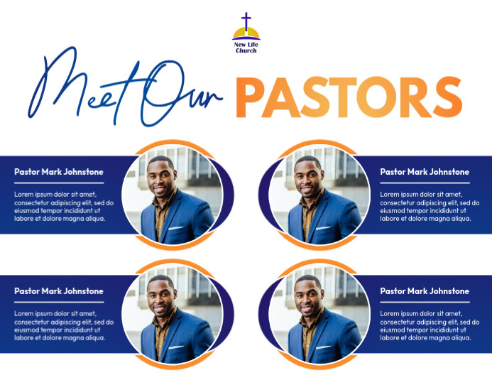 meet our pastors Template | PosterMyWall