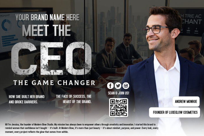 Meet the CEO Game Changer Template | PosterMyWall