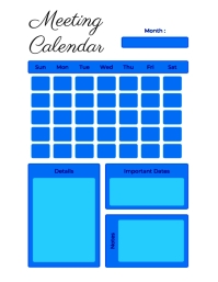 meeting calendar Template | PosterMyWall