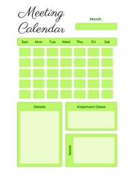 meeting calendar Template | PosterMyWall