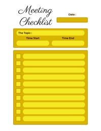 meeting checklist Template | PosterMyWall