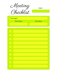 meeting checklist Template | PosterMyWall