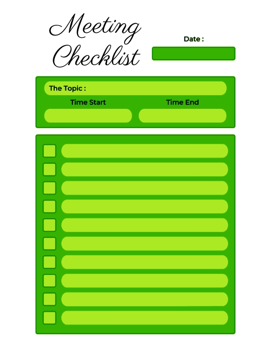 Copy of meeting checklist | PosterMyWall