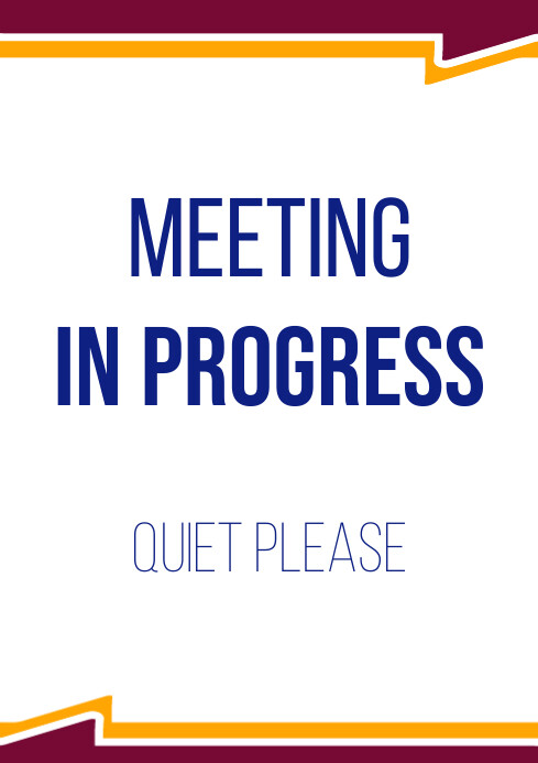 Meeting in progress corporate office work sig Template | PosterMyWall