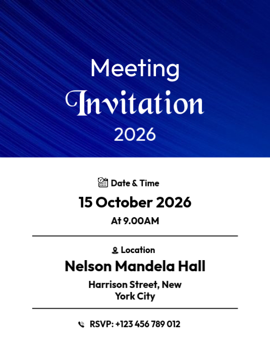 Meeting invitation Template | PosterMyWall