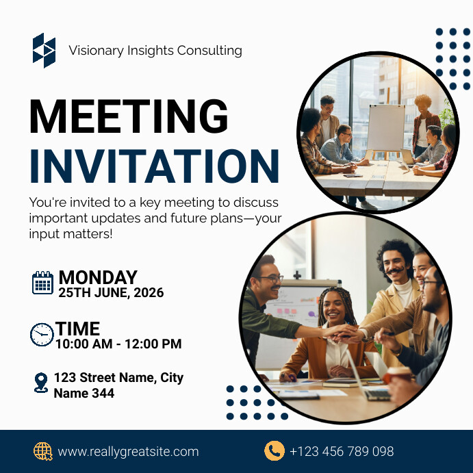 Plantilla de Meeting Invitation Instagram Post | PosterMyWall