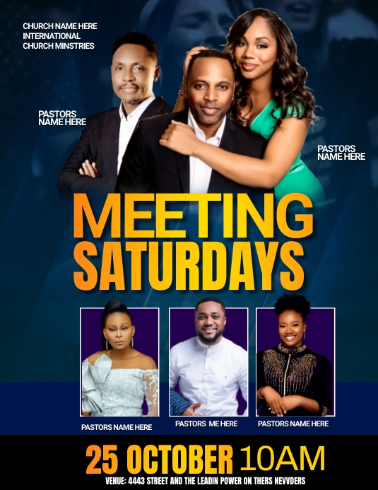 meeting saturdays Template | PosterMyWall