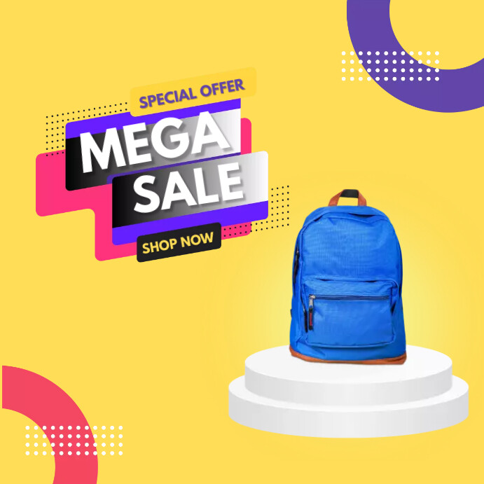 mega BAG sale discount template | PosterMyWall