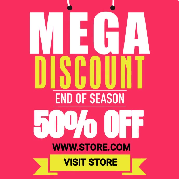 Mega discount sale instagram ad Template | PosterMyWall