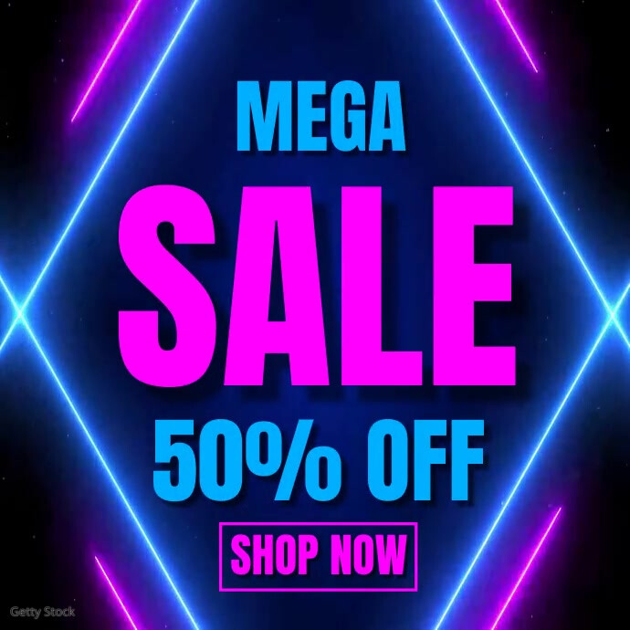 mega sale 50% off Template | PosterMyWall