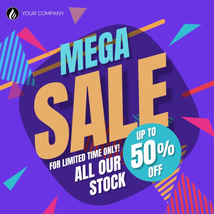 Copy of Mega Sale 50% off retail business instagram | PosterMyWall