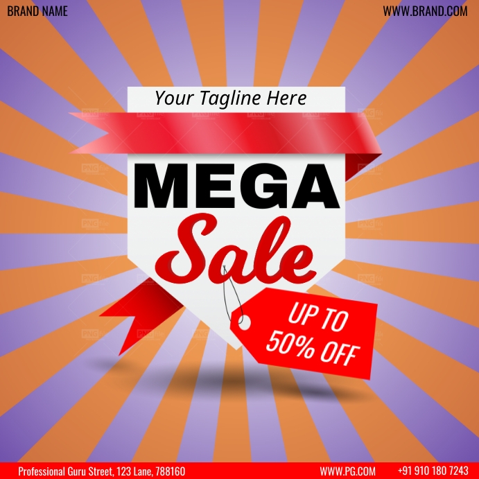 mega sale ad instagram Template | PosterMyWall